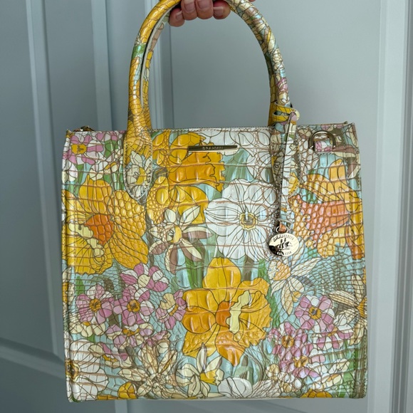 Brahmin | Bags | Brahmin Caroline Satchel Daffodil Melbourne Leather ...